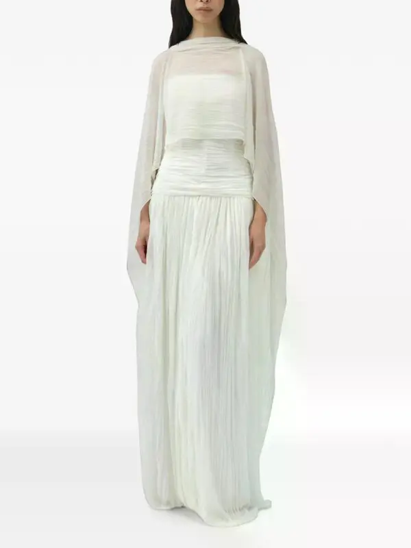 Simkhai Danielle Crinkle-jersey Bustier Maxi Gown
