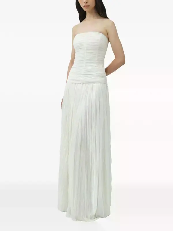 Simkhai Danielle Crinkle-jersey Bustier Maxi Gown