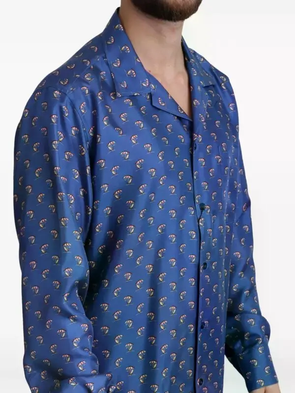 Dolce & Gabbana Chair-print Shirt - Blue