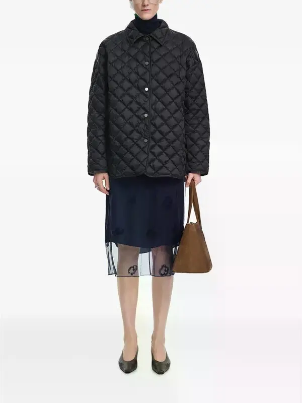 JNBY Embroidered Mesh-overlay Midi Skirt