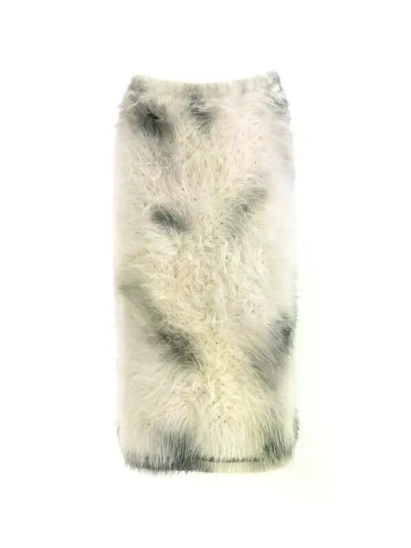 MAISON MARGIELA Fuzzy-texture Midi Skirt