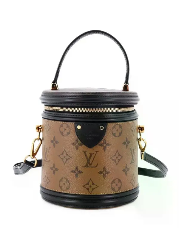 LOUIS VUITTON Cannes Handbag Reverse Monogram Canvas Satchel - Brown