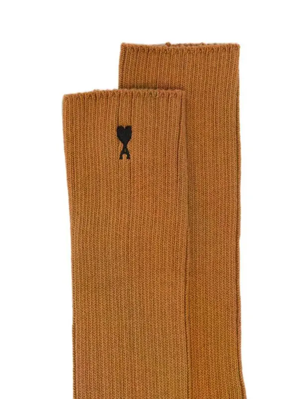 AMI Paris De Coeur Ribbed Socks