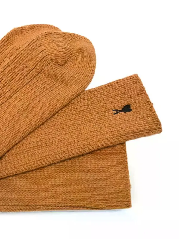 AMI Paris De Coeur Ribbed Socks