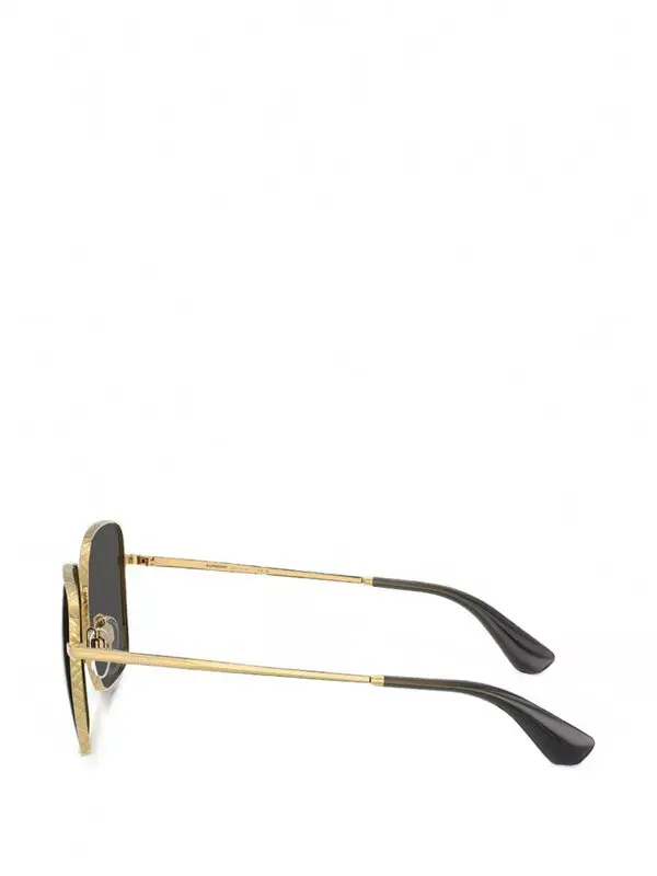 Burberry Check-engraved Square-frame Sunglasses