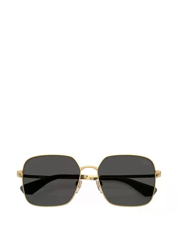 Burberry Check-engraved Square-frame Sunglasses
