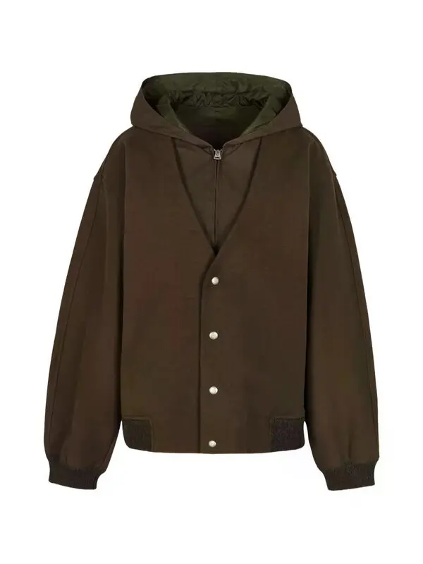 CROQUIS Mock-layer V-neck Hooded Jacket