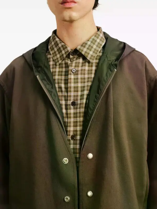 CROQUIS Mock-layer V-neck Hooded Jacket