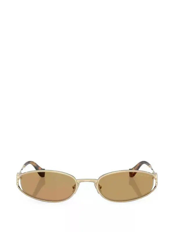 Miu Miu Irregular-frame Sunglasses - Gold