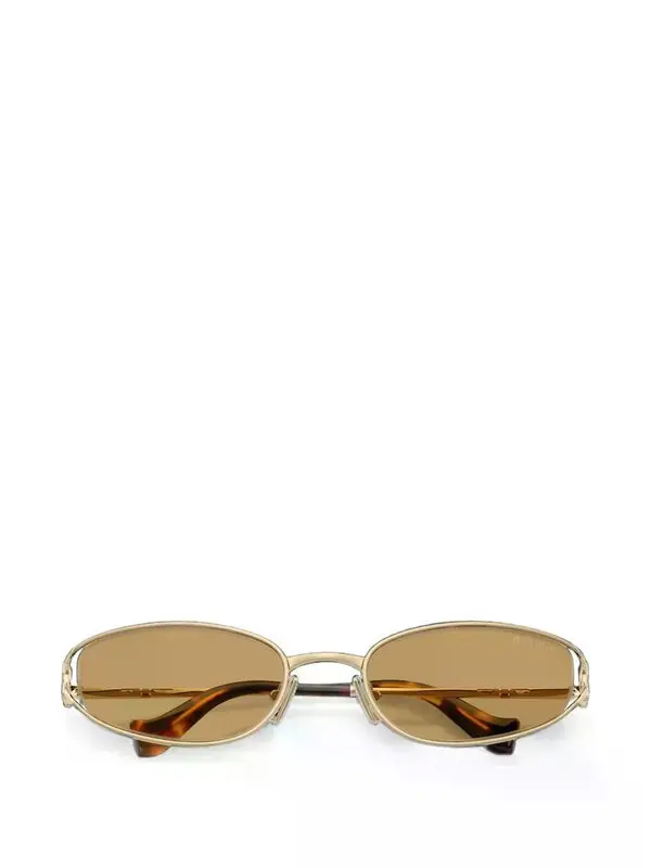 Miu Miu Irregular-frame Sunglasses - Gold