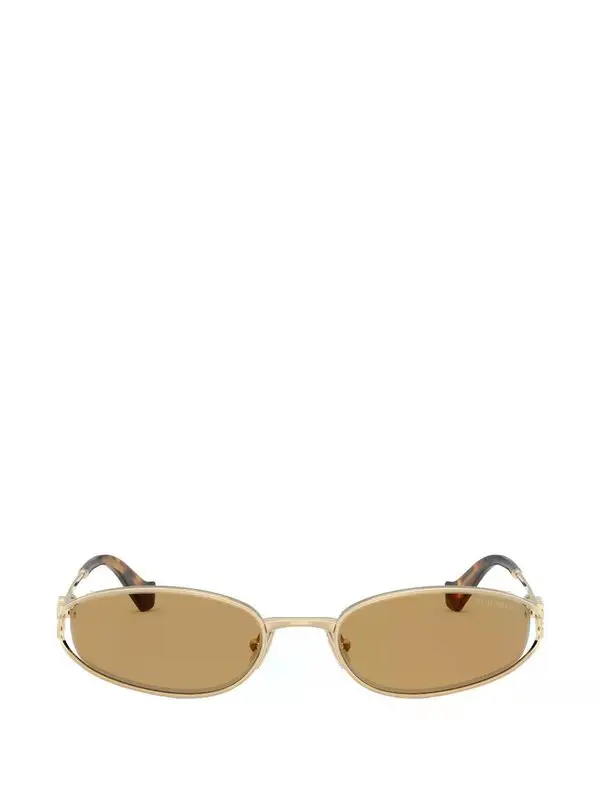 Miu Miu Irregular-frame Sunglasses - Gold