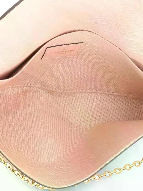 LOUIS VUITTON Felicie Pochette Monogram Empreinte Leather Crossbody Bag - Pink