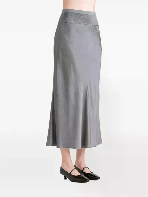 Rick Owens Ribbed-waistband Midi Skirt