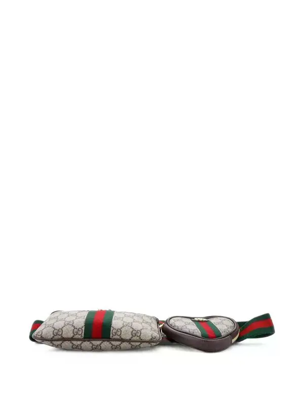 Gucci Ophidia Heart Utility Double Gg Coated Canvas Belt Bag