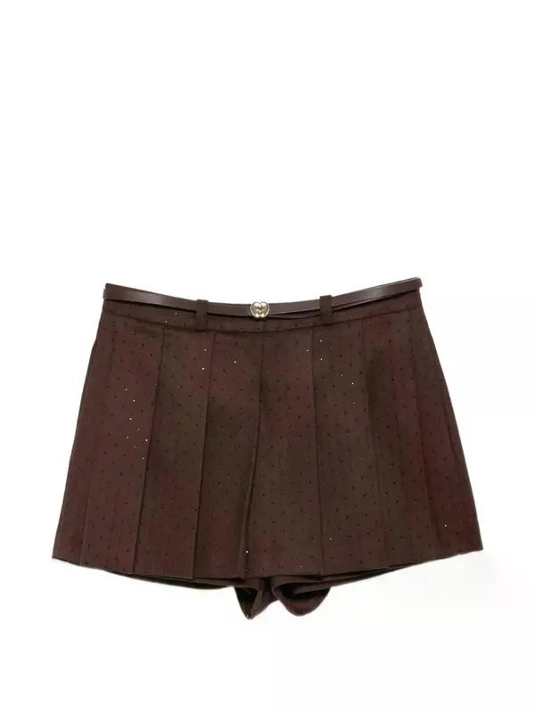 Maje Pleated Belted Shorts