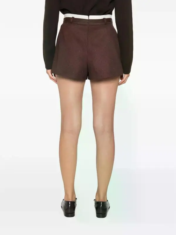 Maje Pleated Belted Shorts