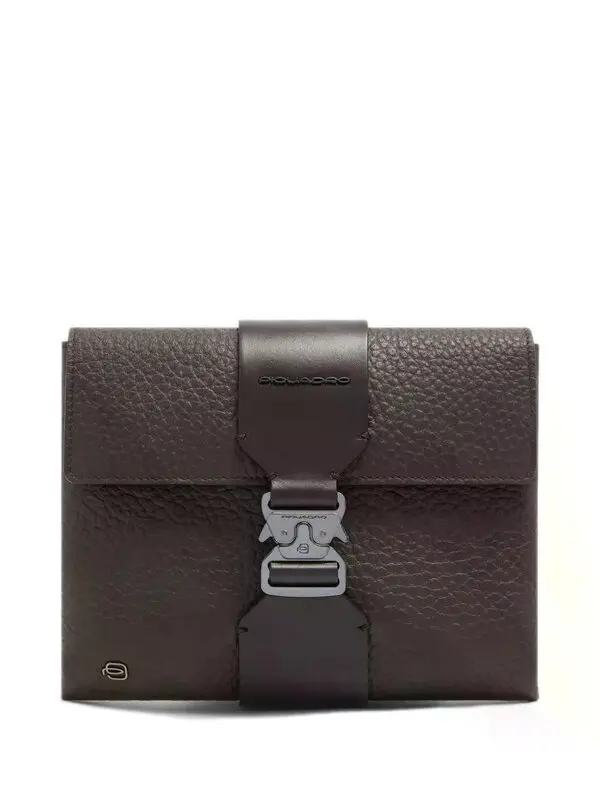 PIQUADRO Buckle-fastening Clutch Bag - Brown