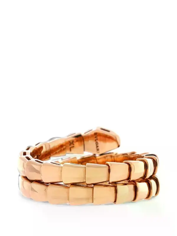 BVLGARI Serpenti Viper Two-coil 18k Rose Gold With Diamond Ring