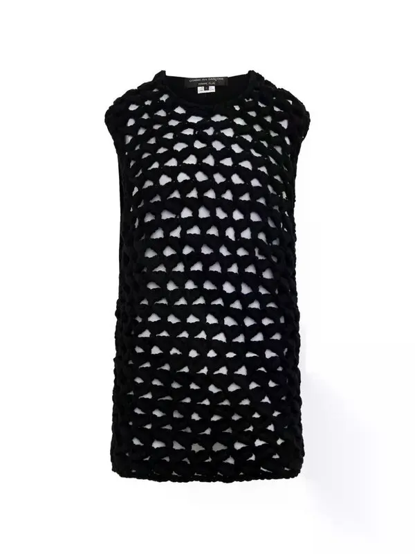 Comme Des Garçons Crochet-knit Sleeveless Vest