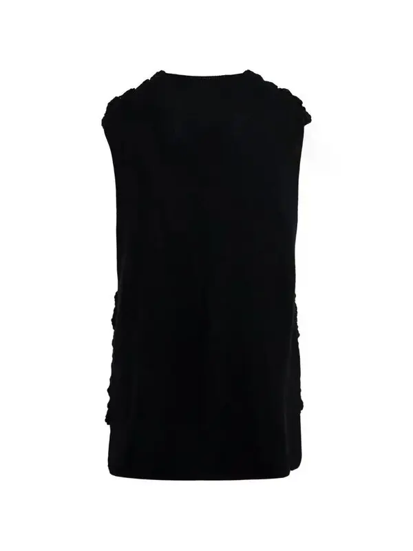 Comme Des Garçons Crochet-knit Sleeveless Vest