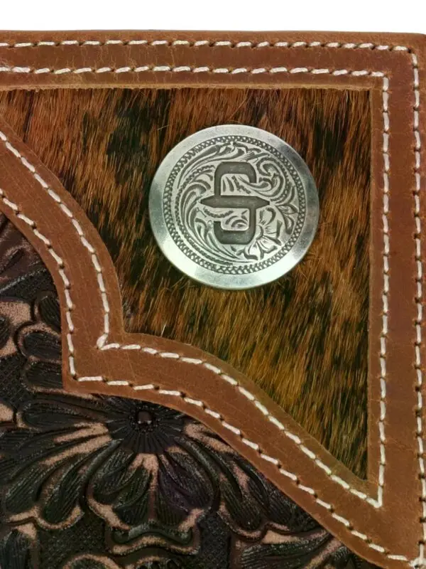 Stetson Hair-on-hide Inlay Tooled-leather Wallet