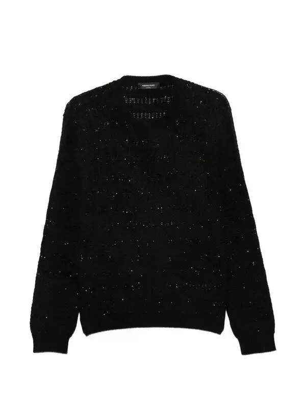 Fabiana Filippi Sequin-embellished Open-knit Sweater