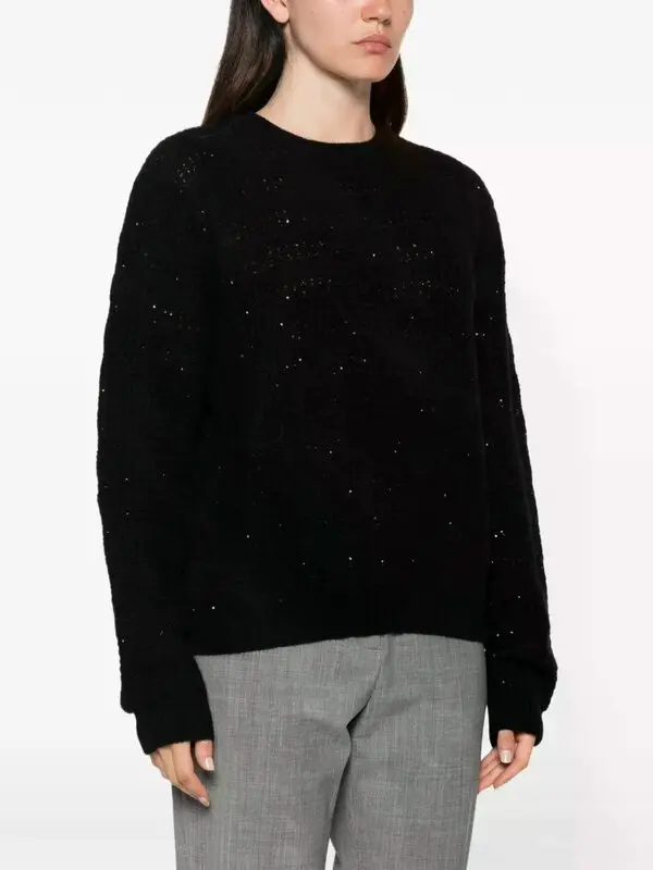 Fabiana Filippi Sequin-embellished Open-knit Sweater