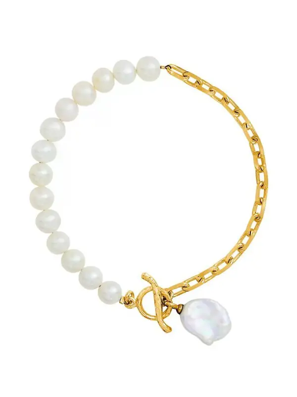 DOWER & HALL Pearl Chain Bracelet