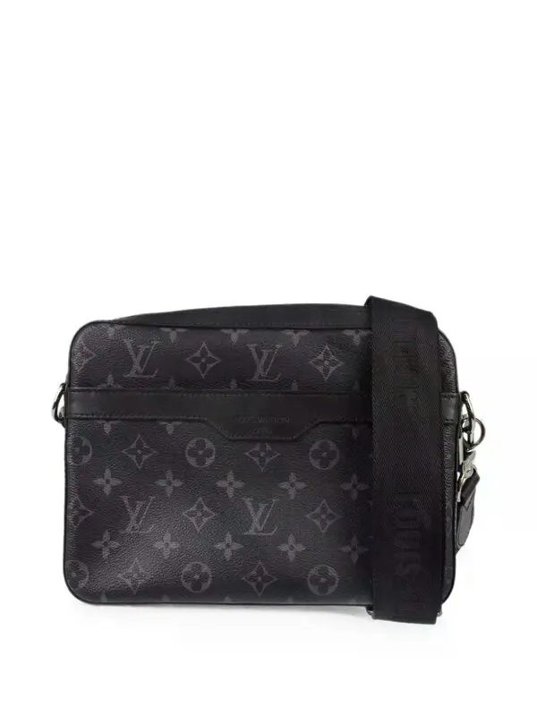 LOUIS VUITTON 2010-2020s Monogram Trio Messenger Shoulder Bag - Black