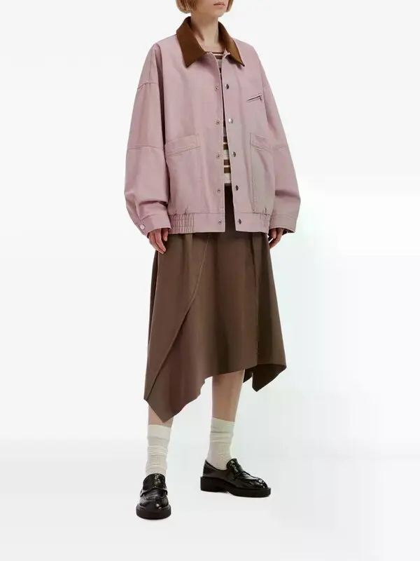 B+AB Asymmetric Panelled Midi Skirt