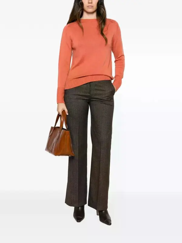 VELA SHOP Raglan-sleeve Ribbed-trim Sweater