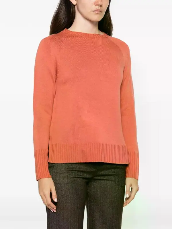 VELA SHOP Raglan-sleeve Ribbed-trim Sweater