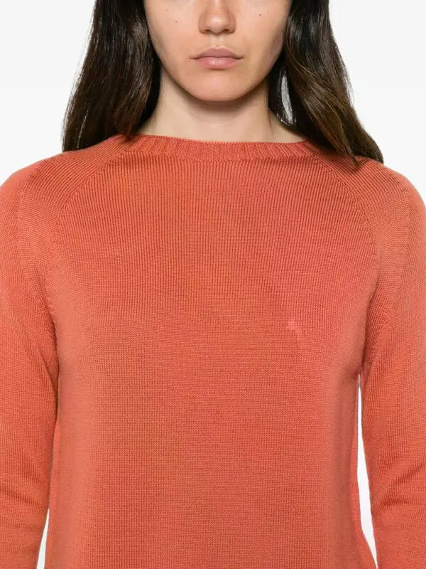 VELA SHOP Raglan-sleeve Ribbed-trim Sweater