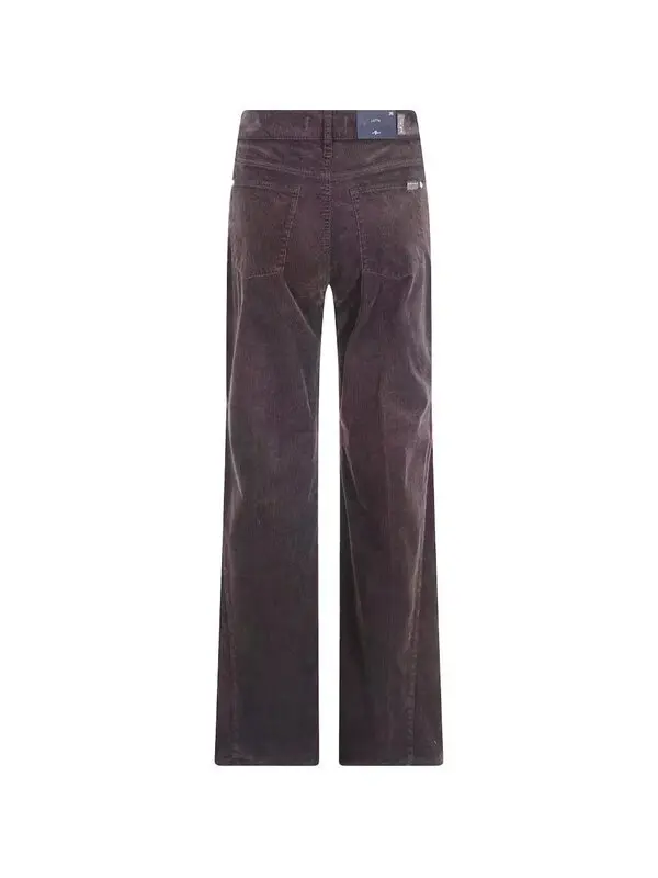 7 For All Mankind Lotta Corduroy Wide-leg Jeans - Brown
