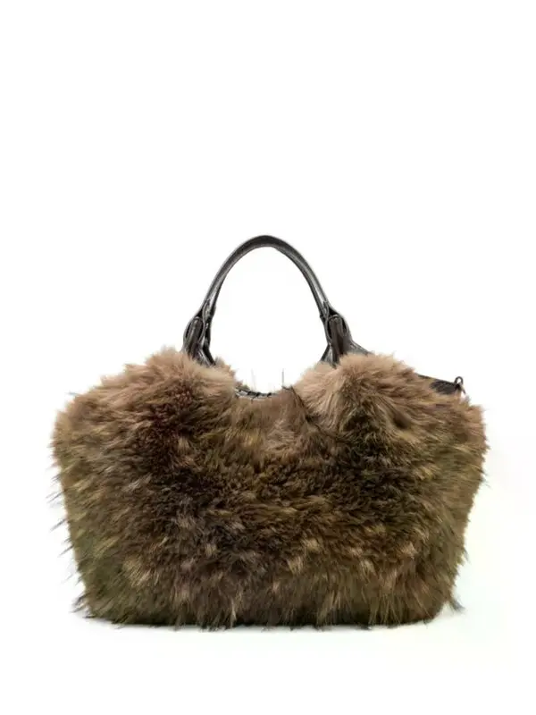 GIANNI CHIARINI Medium Dua Faux-fur Leather Tote Bag