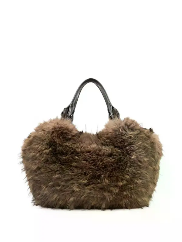 GIANNI CHIARINI Medium Dua Faux-fur Leather Tote Bag