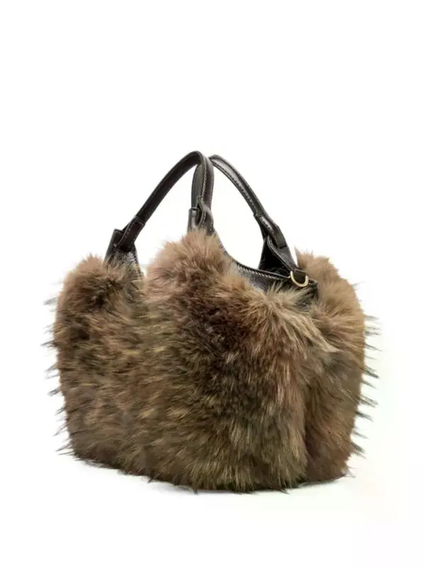 GIANNI CHIARINI Medium Dua Faux-fur Leather Tote Bag