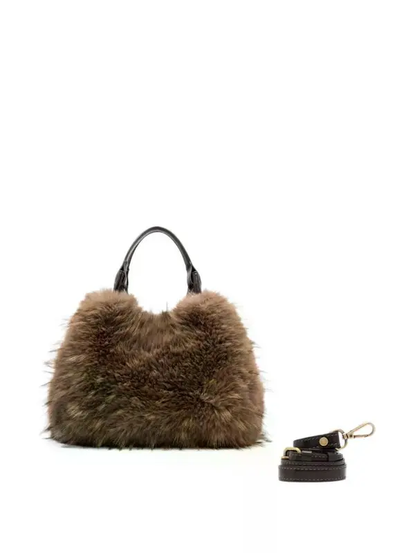 GIANNI CHIARINI Medium Dua Faux-fur Leather Tote Bag