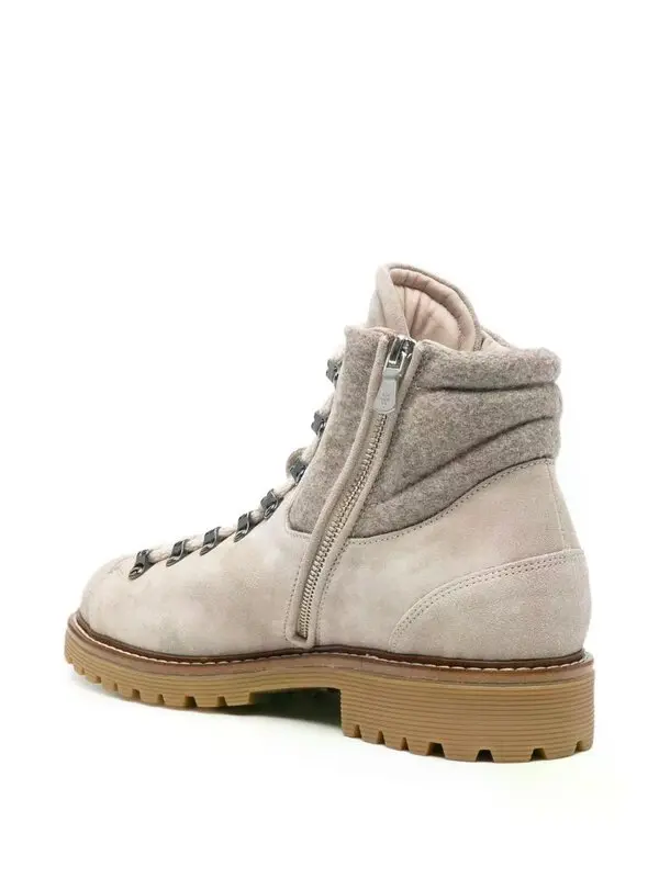 Eleventy Suede Panelled Ankle Boots