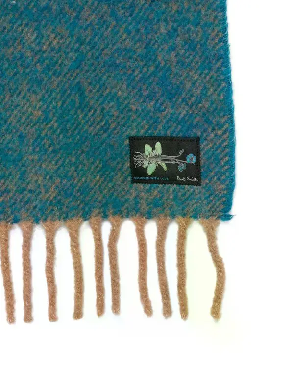 Paul Smith Colour-block Fringed Scarf