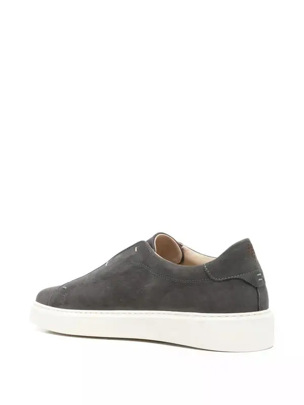 Eleventy Nubuck-leather Slip-on Sneakers