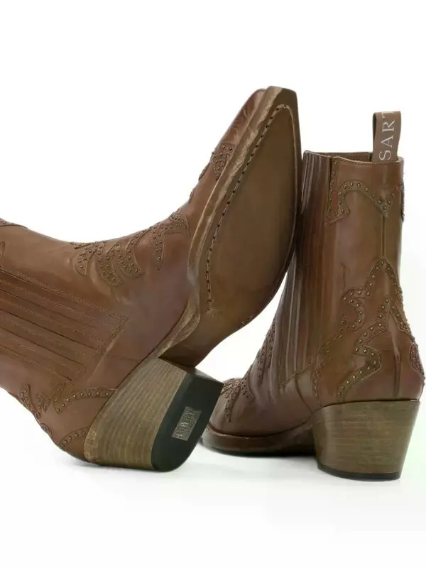Sartore Studded Leather Boots