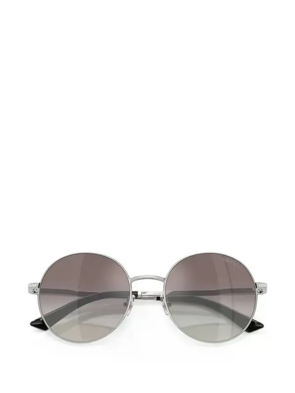 JIMMY CHOO Glitter-detail Round-frame Sunglasses