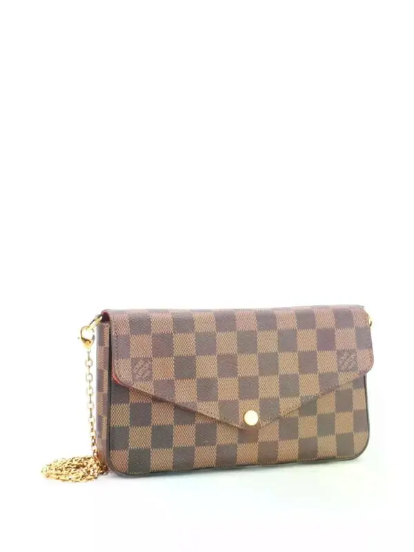LOUIS VUITTON Felicie Pochette Damier Crossbody Bag - Brown