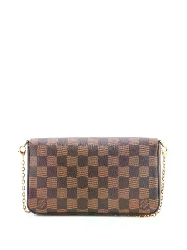 LOUIS VUITTON Felicie Pochette Damier Crossbody Bag - Brown