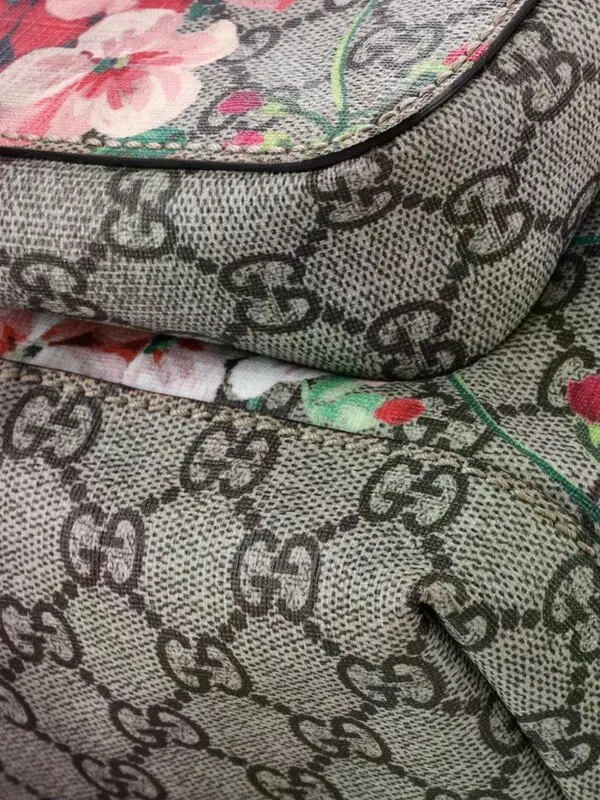 Gucci Buckle Blooms Print Gg Coated Canvas Small Backpack