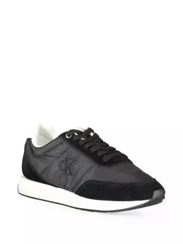 Calvin Klein Suede-panelled Sneakers - Black