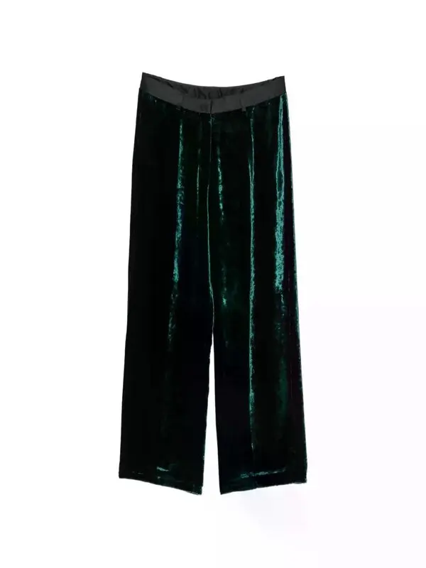 FORTE_FORTE Moiré Crushed-velvet Straight-leg Trousers