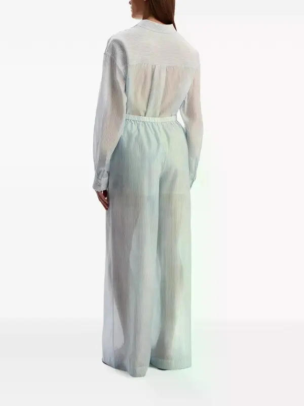 12 STOREEZ Elasticated-waist Striped Cotton Trousers