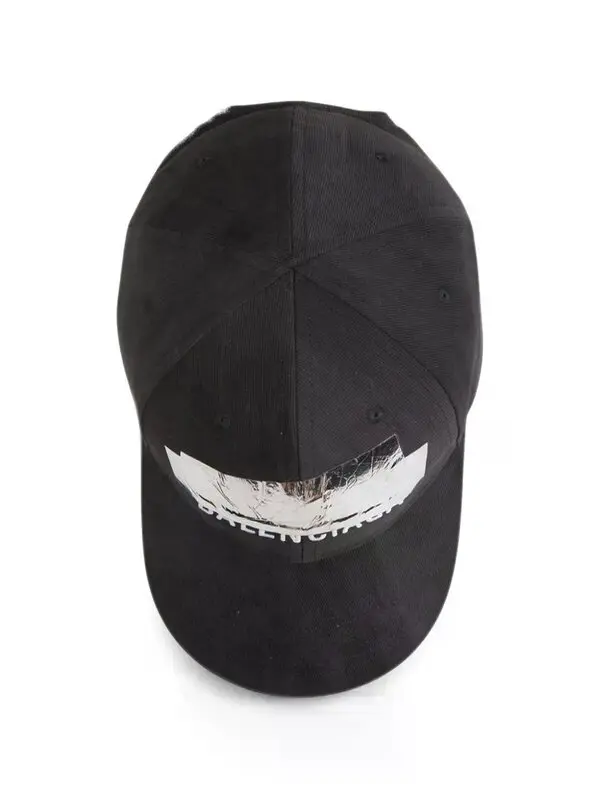Balenciaga Logo-print Tape-detail Baseball Cap